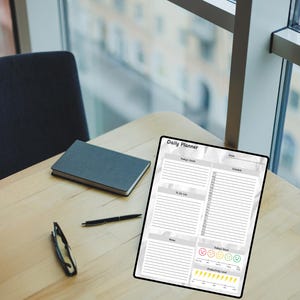 Digital Daily Planner Template - Etsy