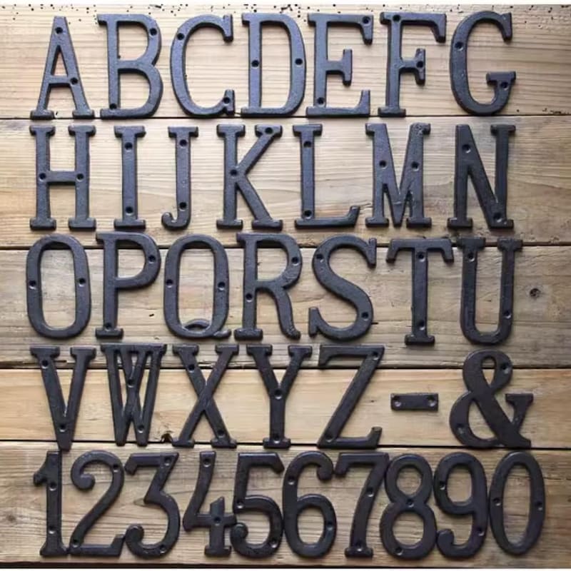 Vintage Numbers on Metal - Etsy UK