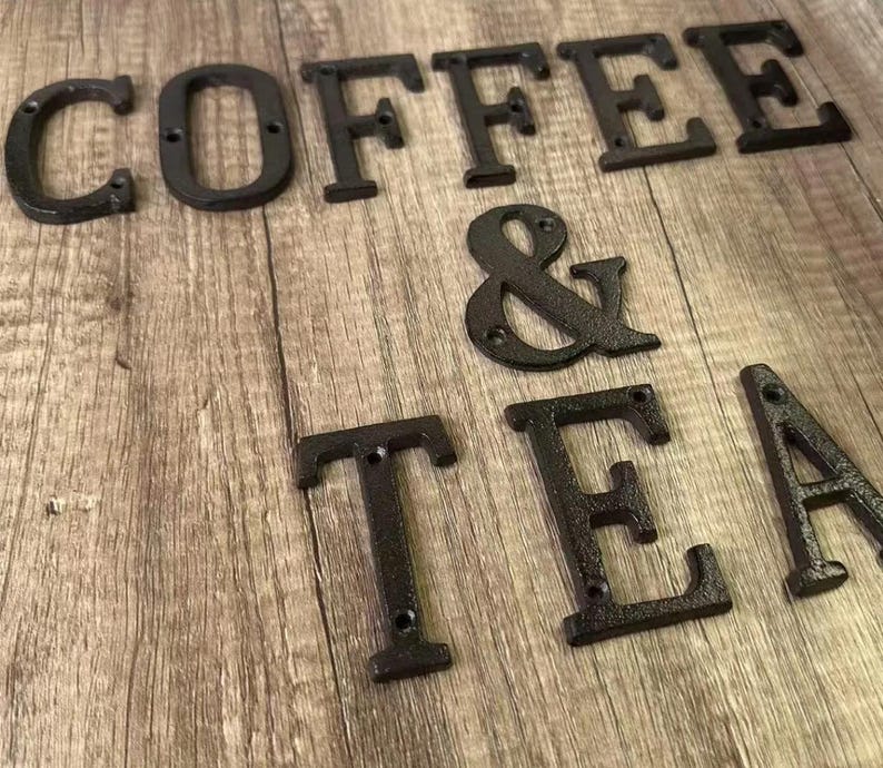 Rustic Cast Iron House Numbers 3" Vintage Decorative Cast Iron Metal ...