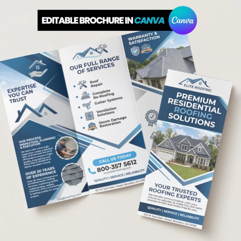 Roofing Flyer Template - Etsy