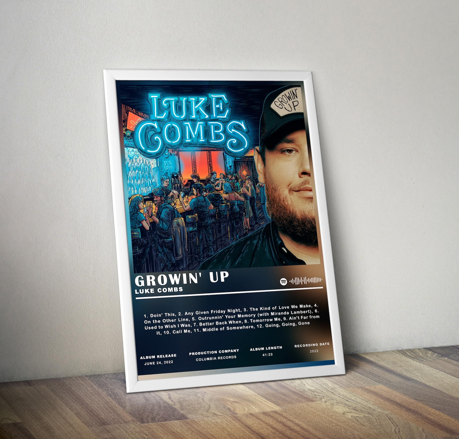 Luke Combs Poster Print, Luke Combs Growin' up Album Poster, Music ...