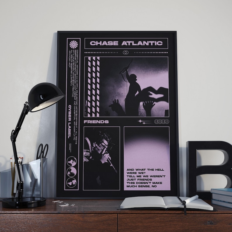 Chase Atlantic Poster Print, Chase Atlantic Friends Album Poster, Music ...
