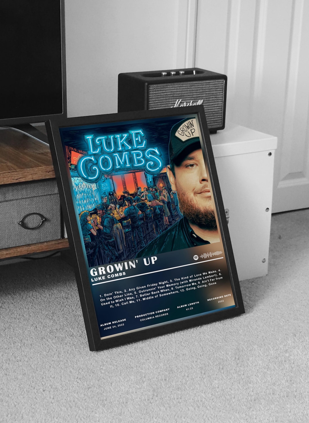 Luke Combs Poster Print, Luke Combs Growin' up Album Poster, Music ...