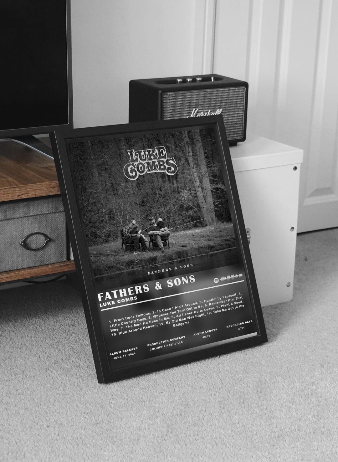 Luke Combs Poster Print, Luke Combs Fathers & Sons Album Poster, Music ...