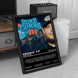 Luke Combs Poster Print, Luke Combs Growin' up Album Poster, Music ...
