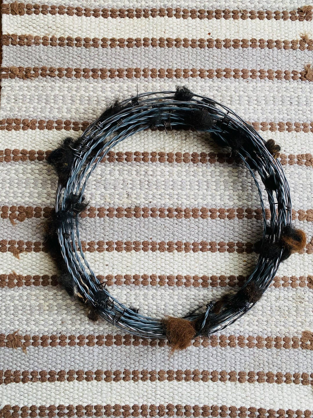Western Wreath Barbwire and Cow Hair - Etsy