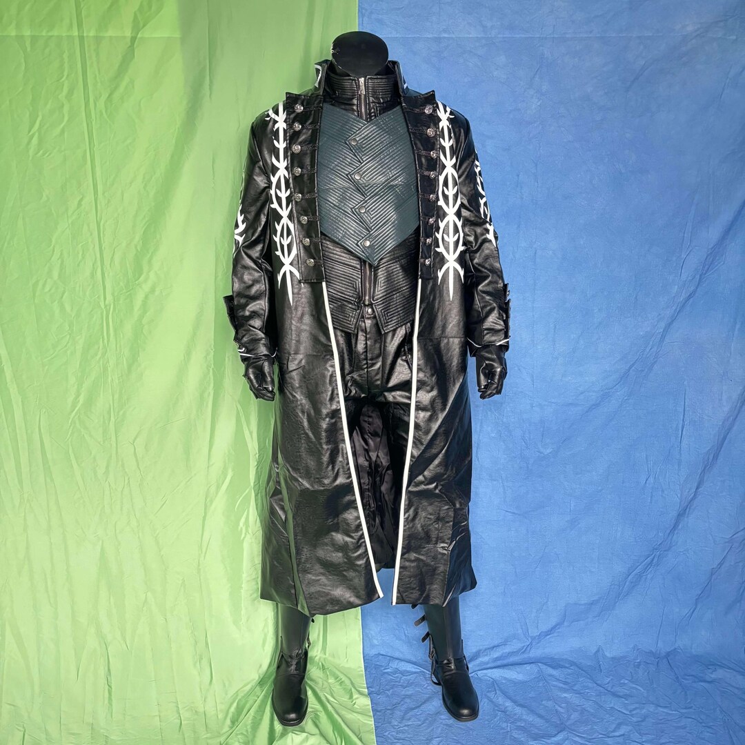 Vergil Cosplay Costume With Coat Suit Outfit - Etsy