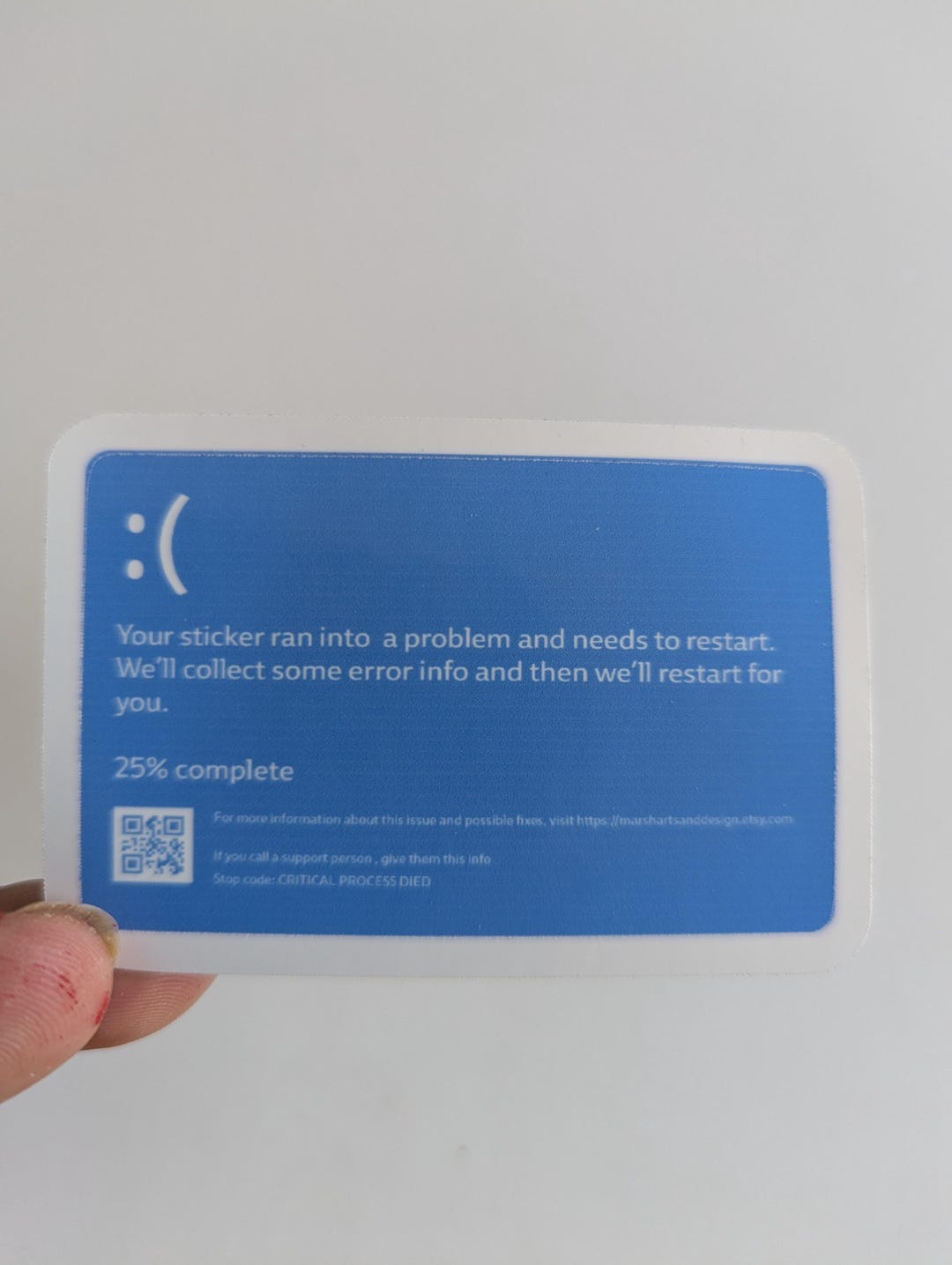 Blue Sticker of Death-error Screen Sticker - Etsy