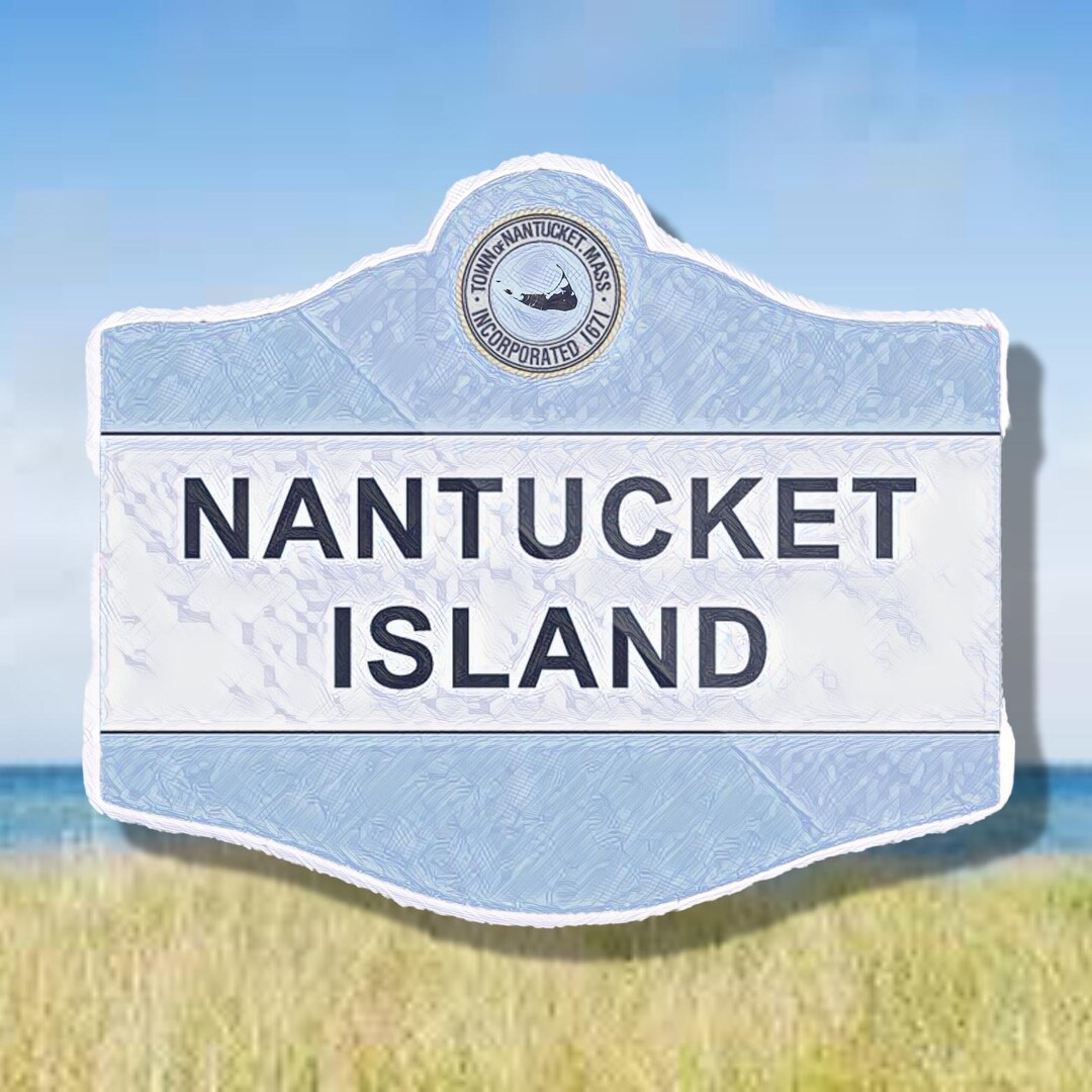 Nantucket Island Vinyl Decal: Coastal New England Nautical Sticker for ...