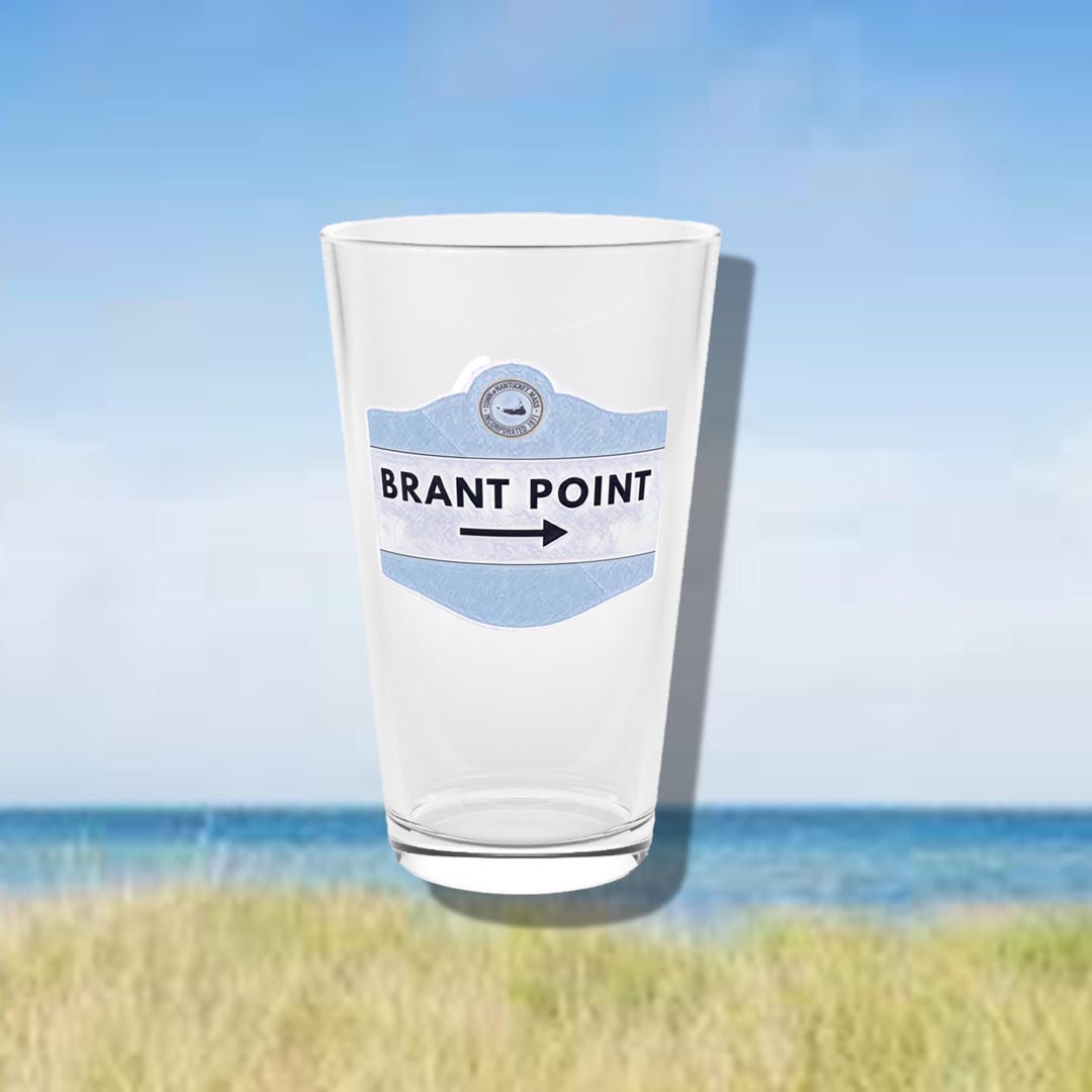 Nantucket Brant Point Lighthouse Pint Glass - Nautical Barware Souvenir ...