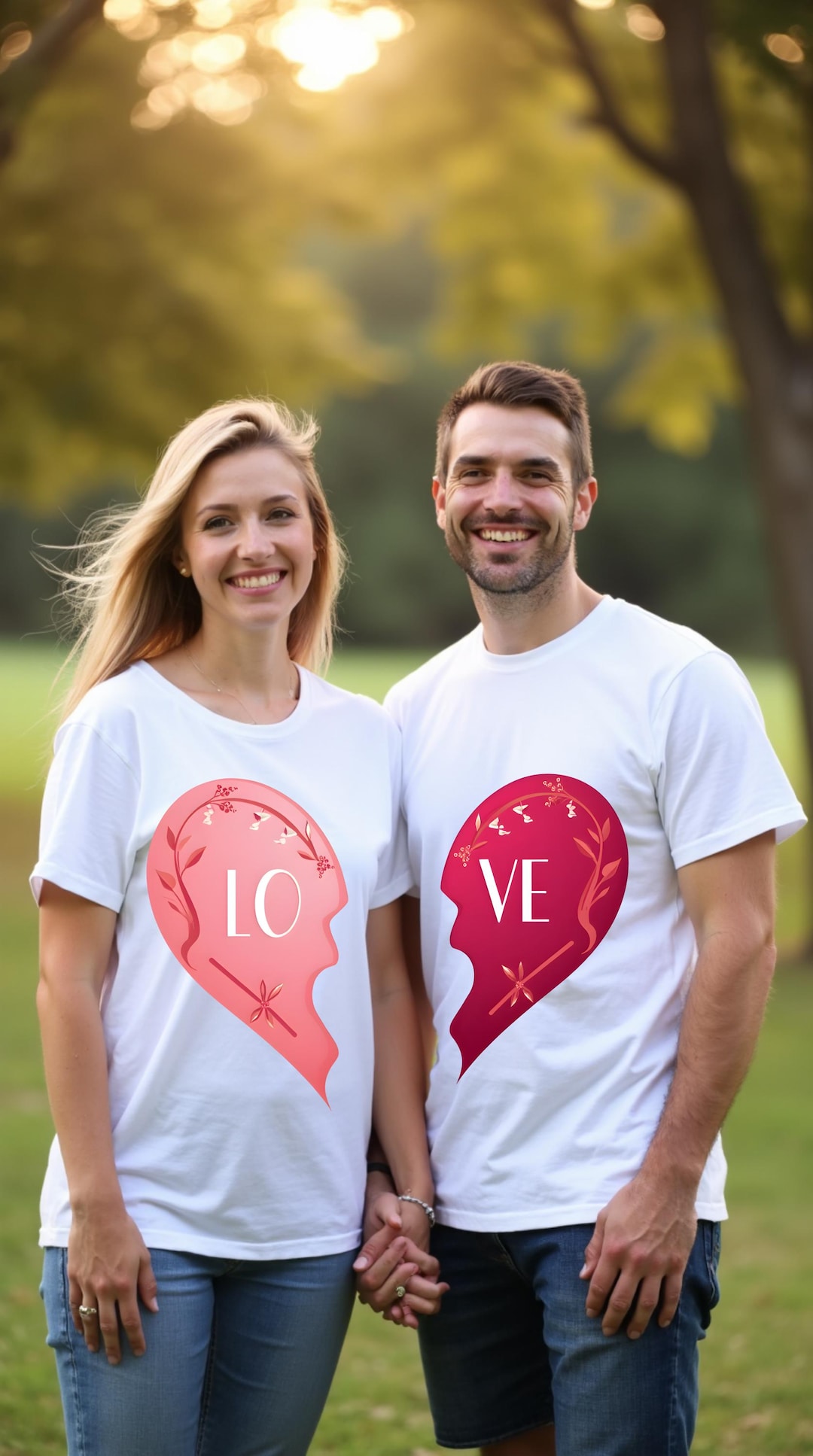 Couple Matching Digital T-shirt Logos | 2 PNG Designs | Love Couple ...