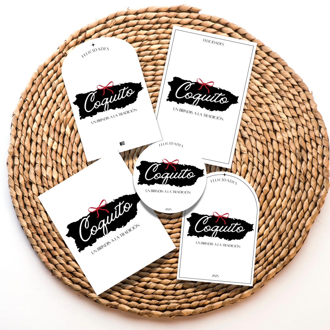 Individual Coquito Bottle Labels – Puerto Rico Silhouette Printable ...