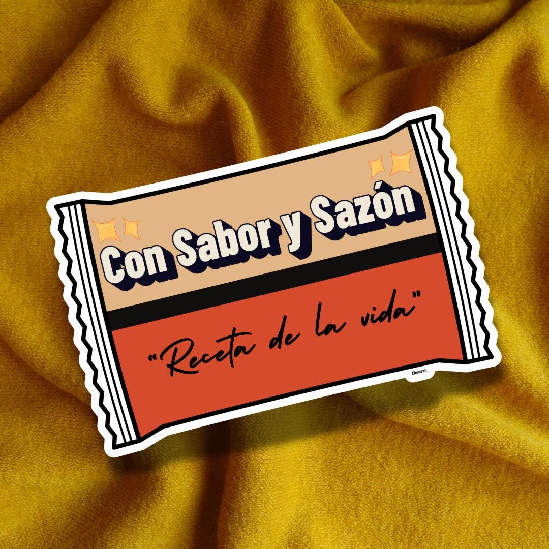 Con Sabor Y Sazón Sticker – Puerto Rican Pride, Latinx Food Culture ...