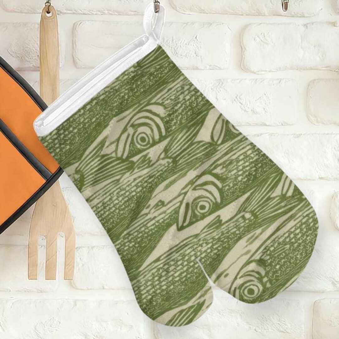 Sardine Oven Mitt: Single Tinned Fish Kitchen Glove, Fish Lover Pot ...