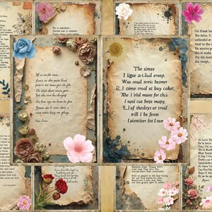 Grunge Junk Journal Kit Printable | 8 A4 Pages | Dark Vintage Digital ...