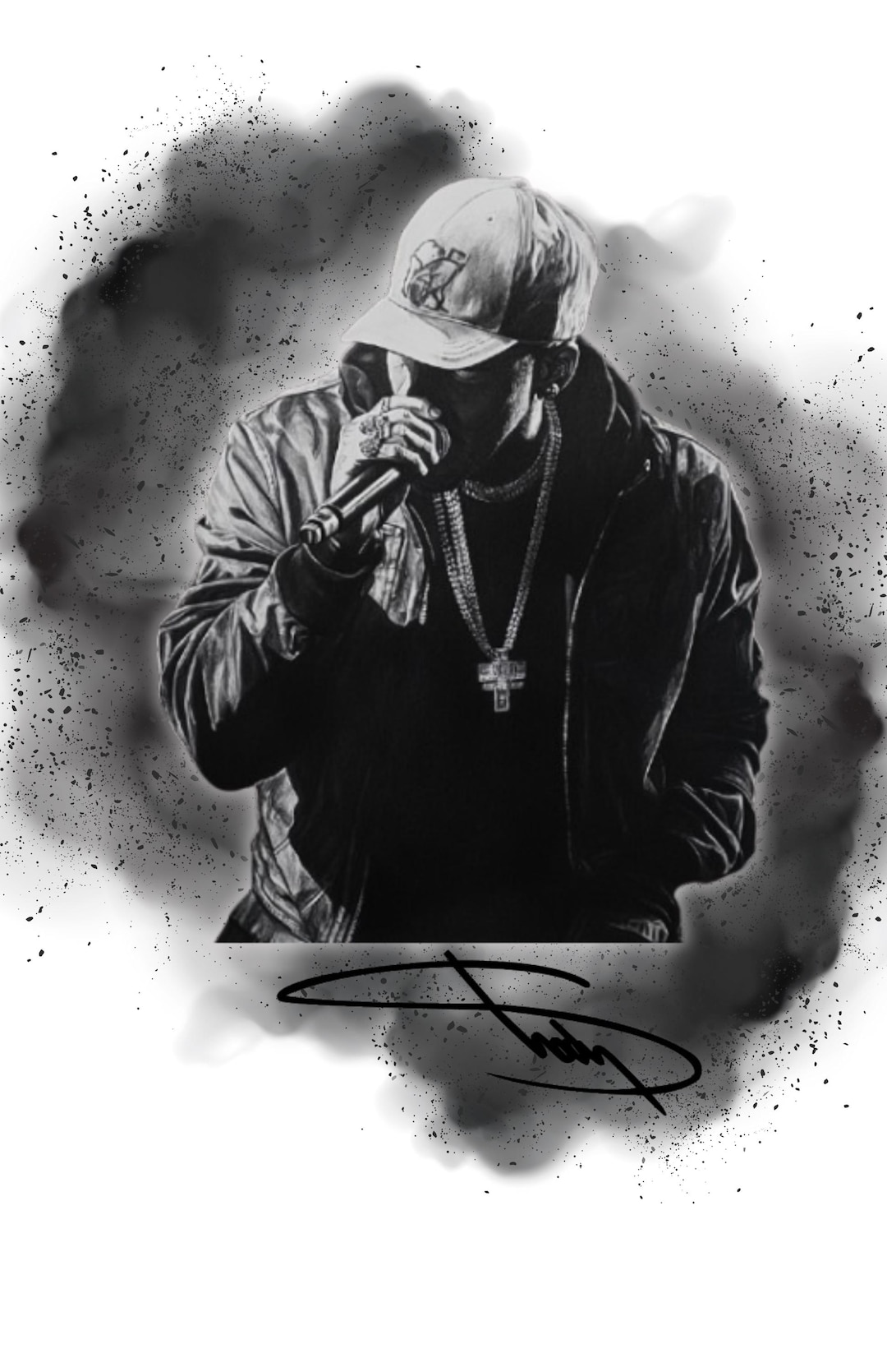 Black and White Eminem Poster With Signature /eminem Posters, Posters ...