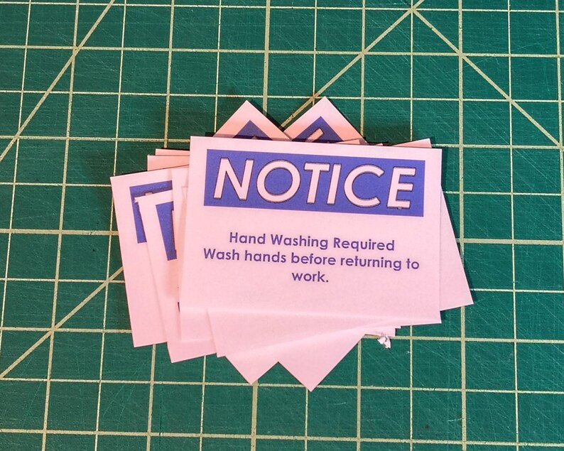 NOTICE – Hand Washing Required Label – High-visibility Workplace ...