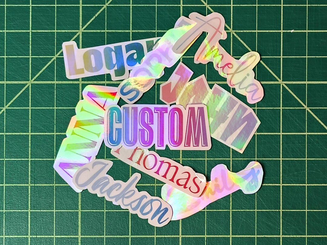Holographic Name Sticker – Personalized High Quality Decal With ...