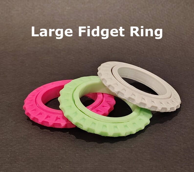 Large Fidget Ring – Custom 3D Printed Stress Reliever - Etsy