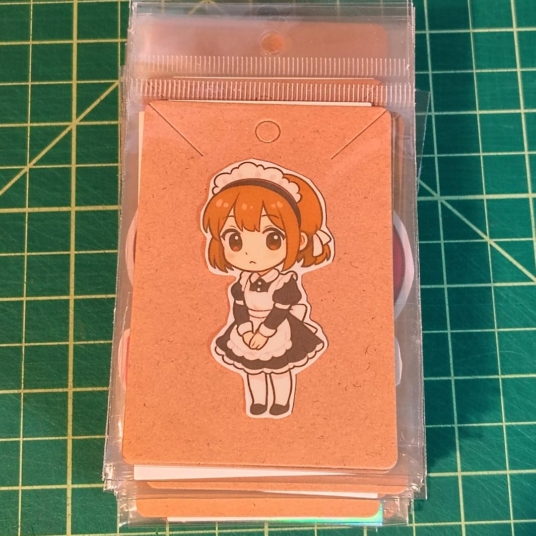 Anime Maid Girl Sticker: Kawaii Chibi Vinyl Decal, Waterproof - Etsy