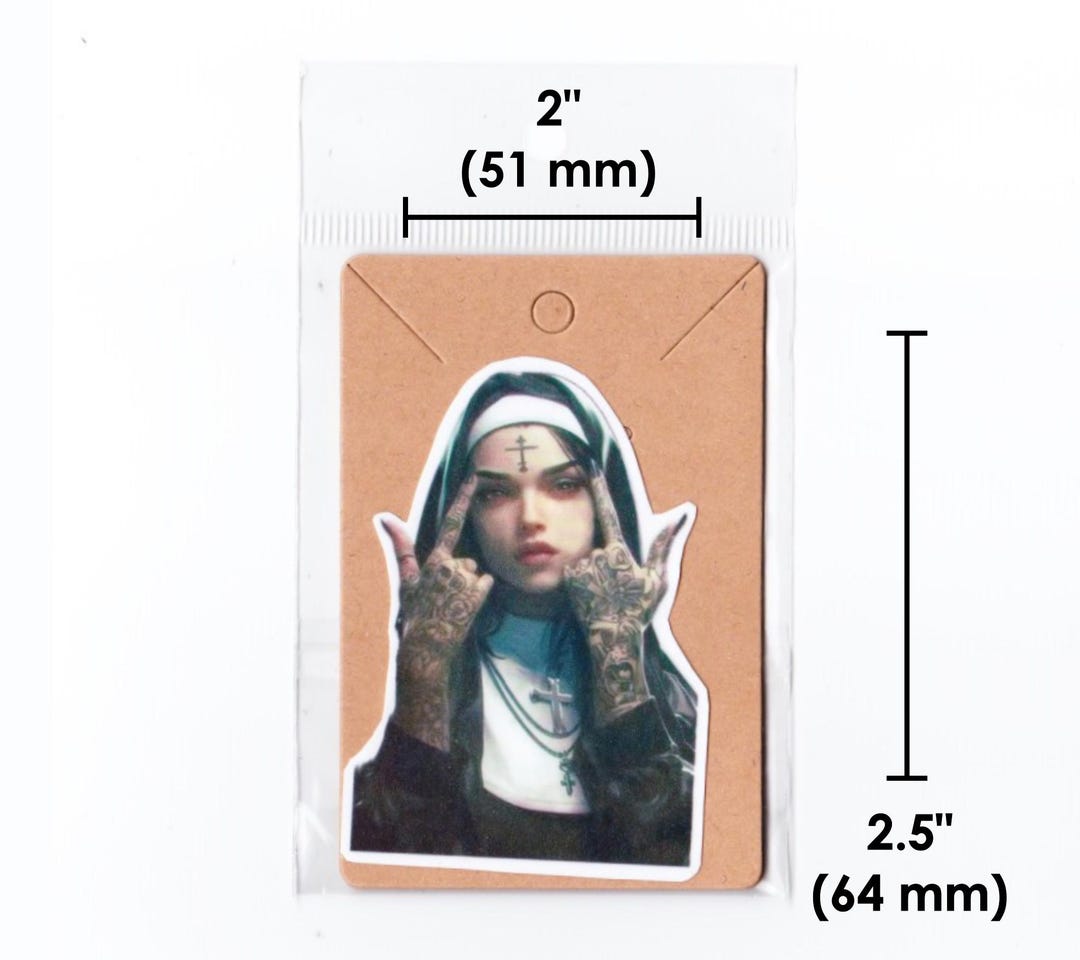 Tattooed Nun Vinyl Sticker: Gothic Inked Art Decal - Etsy