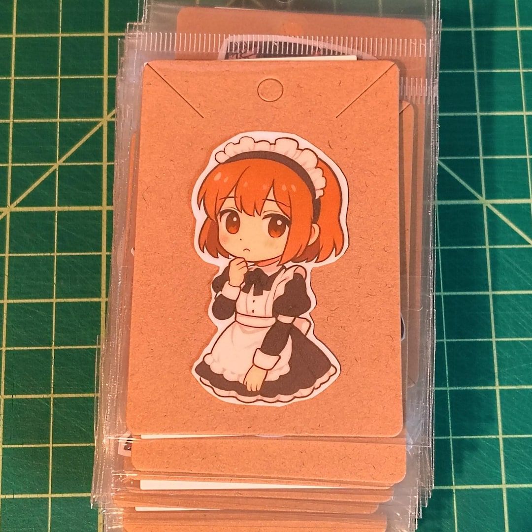 Cute Anime Maid Sticker – Kawaii Anime Girl in Maid Outfit, 2.5" Vinyl ...
