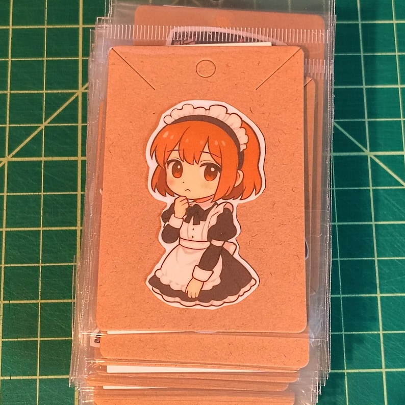 Cute Anime Maid Sticker – Kawaii Anime Girl in Maid Outfit, 2.5" Vinyl ...