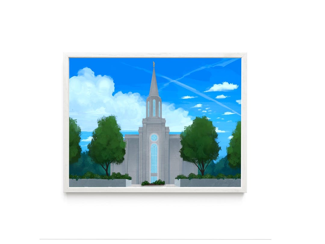 St Louis Missouri Temple - LDS Temple Painting / Wall Art / Print ...