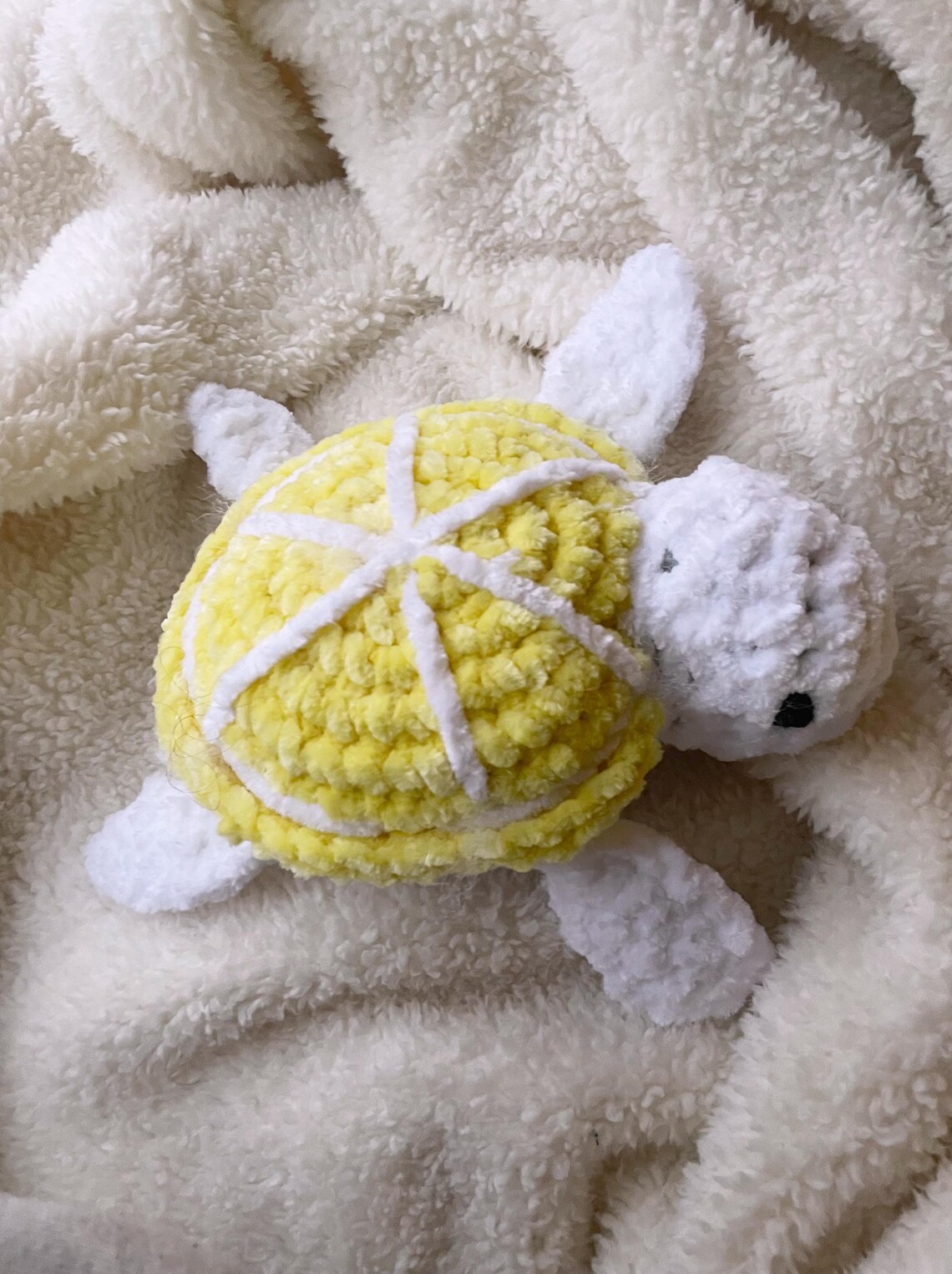 Cute Crochet Lemon Turtle Plushie - Handmade Amigurumi Turtle Toy ...