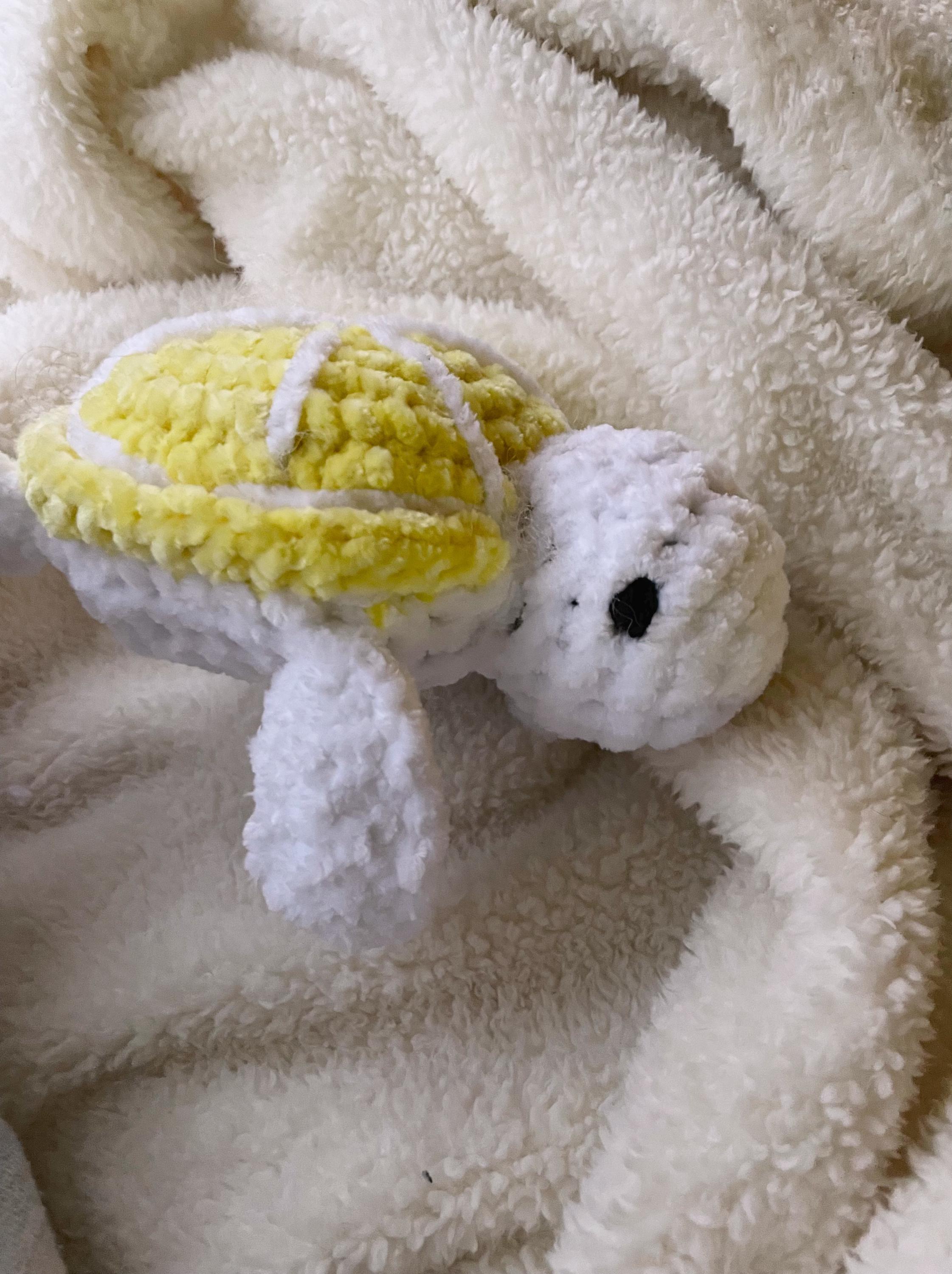 Cute Crochet Lemon Turtle Plushie - Handmade Amigurumi Turtle Toy ...
