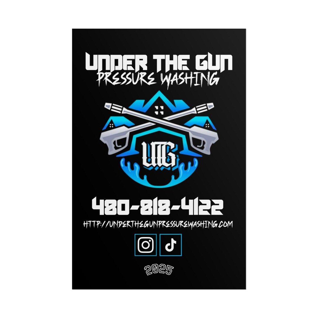 Pressure Washing Business Rolled Poster, Modern Decor for Home or ...