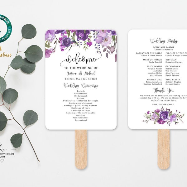 Church Fan Template - Etsy