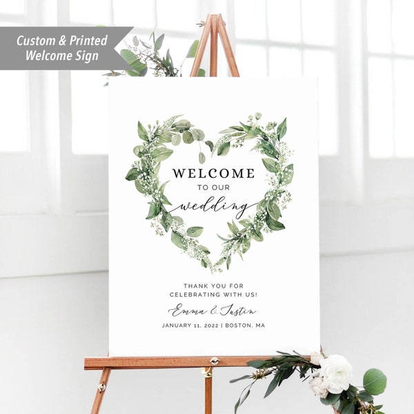 Green and White Welcome Sign - Etsy