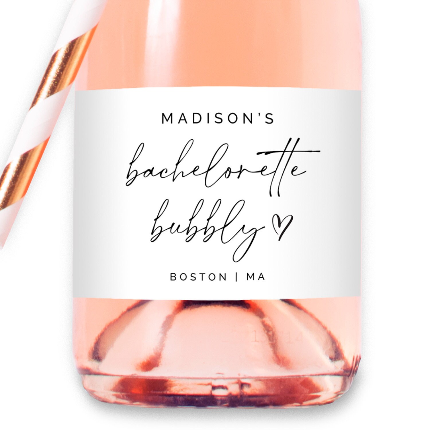Bachelorette Bubbly - Custom Waterproof Wine/champagne/mini Champagne ...