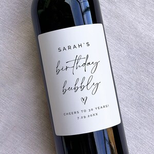 Birthday Bubbly - Custom Waterproof Wine/champagne/mini Champagne ...