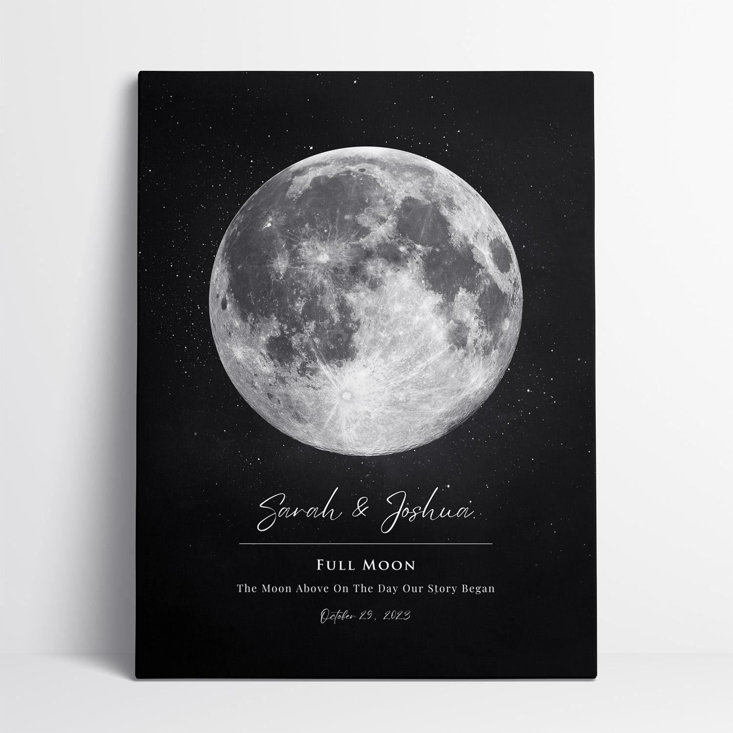 Custom Moon Phase Print, Printed Lunar Phase Wall Art for Newborn ...