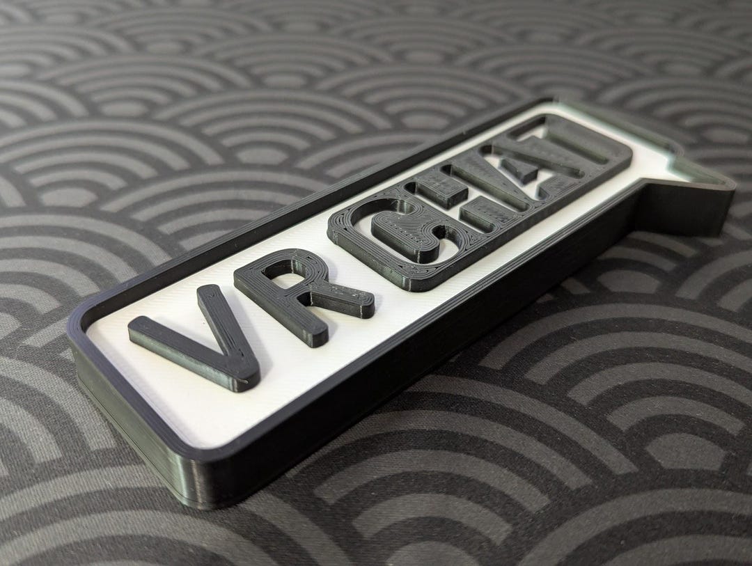 Vrchat Logo Desk Sign 3D Double Side - Etsy