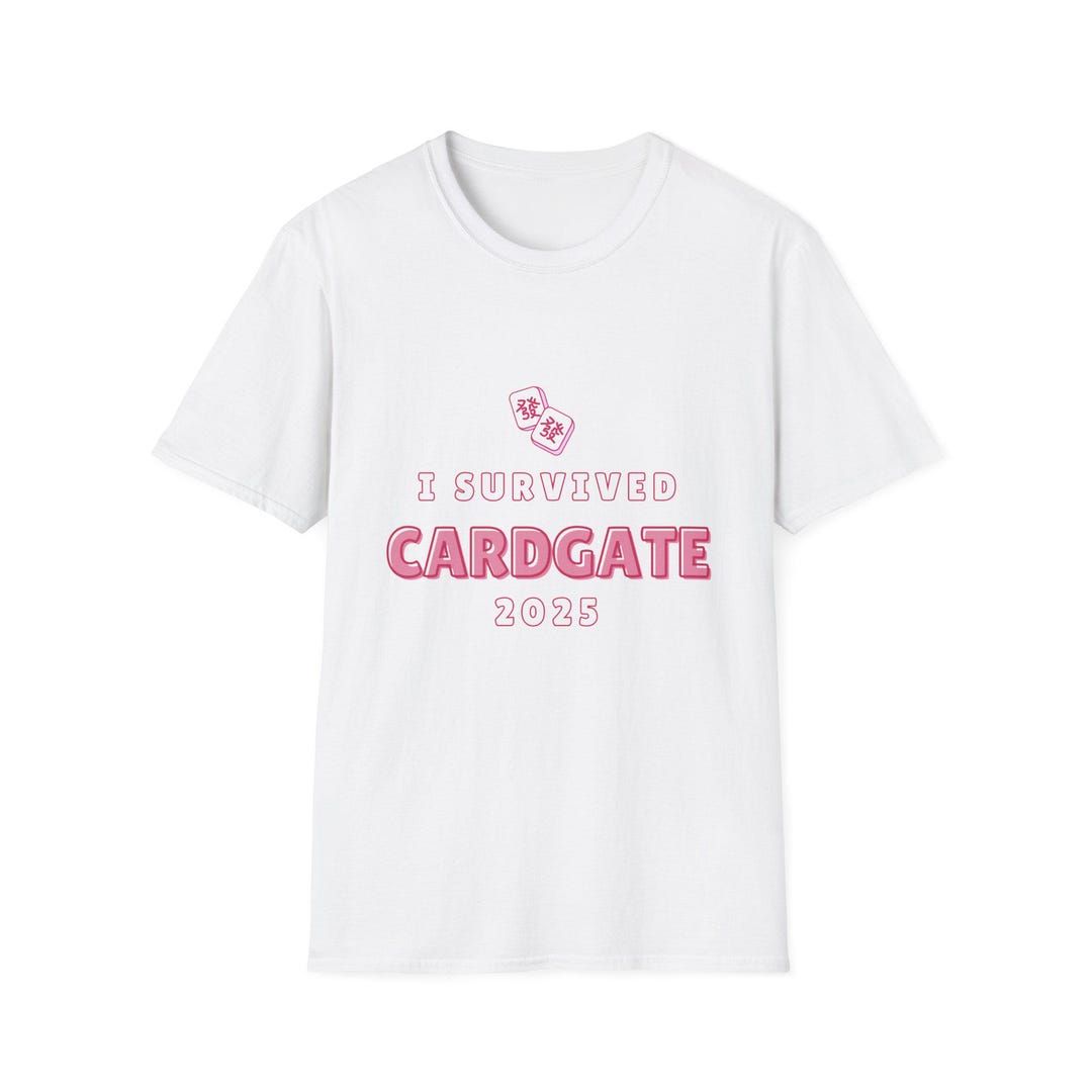 I Survived Cardgate 2025 Mahjong Tee Shirt - Loose Fit - Poking Fun of 2025 Mahjong Card - Great ...
