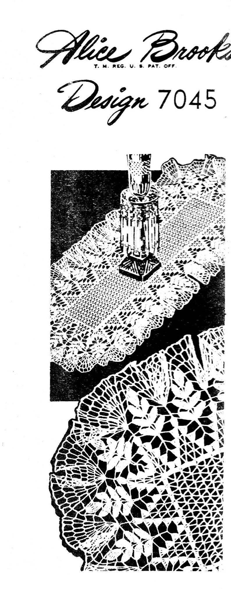 Vintage Crochet Pattern for Fern Table Runner and Doily Scarf - Etsy