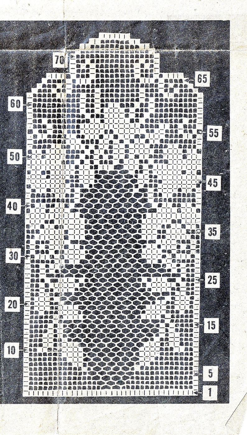 Vintage Filet Crochet Pattern to Make Filet Crochet Horse Buffet or ...