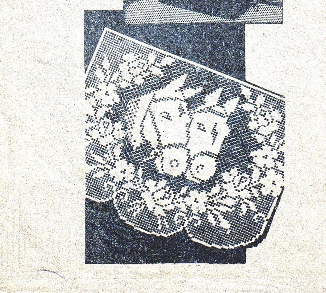 Vintage Filet Crochet Pattern to Make Filet Crochet Horse Buffet or ...