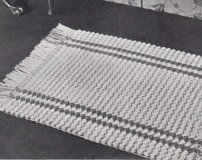 Vintage Crochet PDF Pattern for Oval Shell Throw Rug and Doily - Etsy