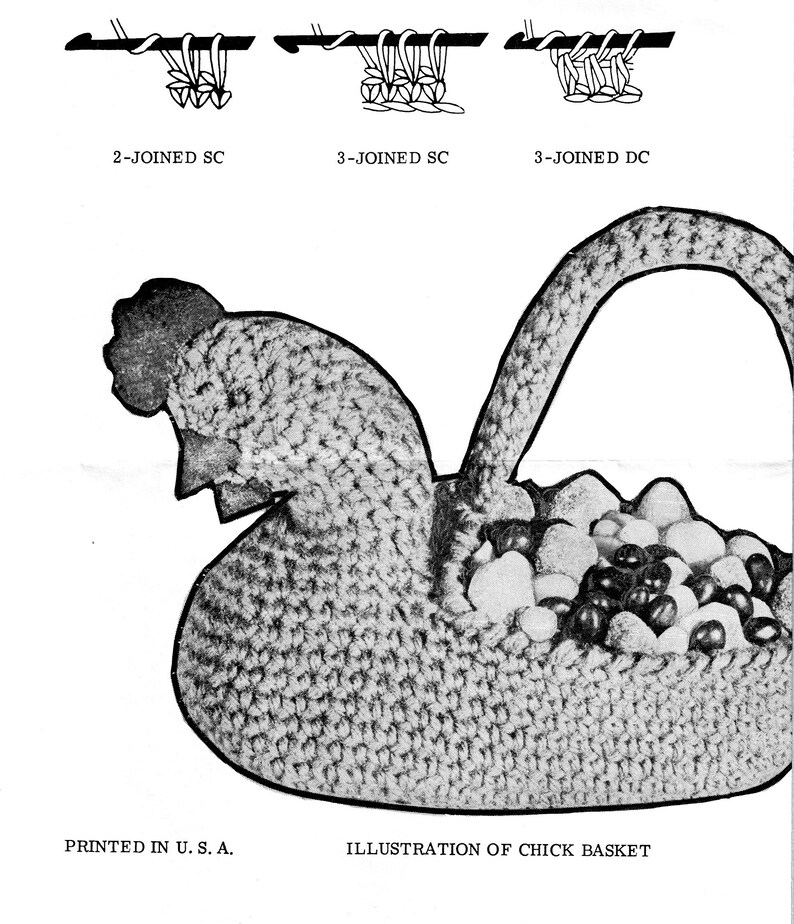 Vintage PDF Instant Download Crochet Pattern for Chicken - Etsy