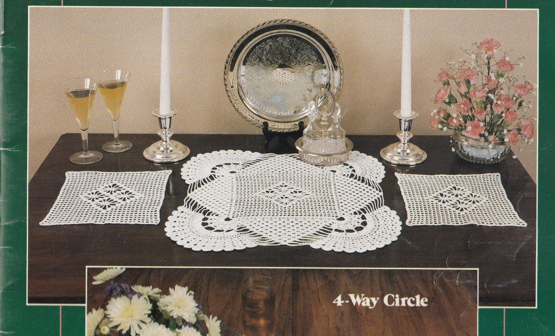 Vintage Crochet PDF Pattern Square Within a Square Doily INSTANT ...