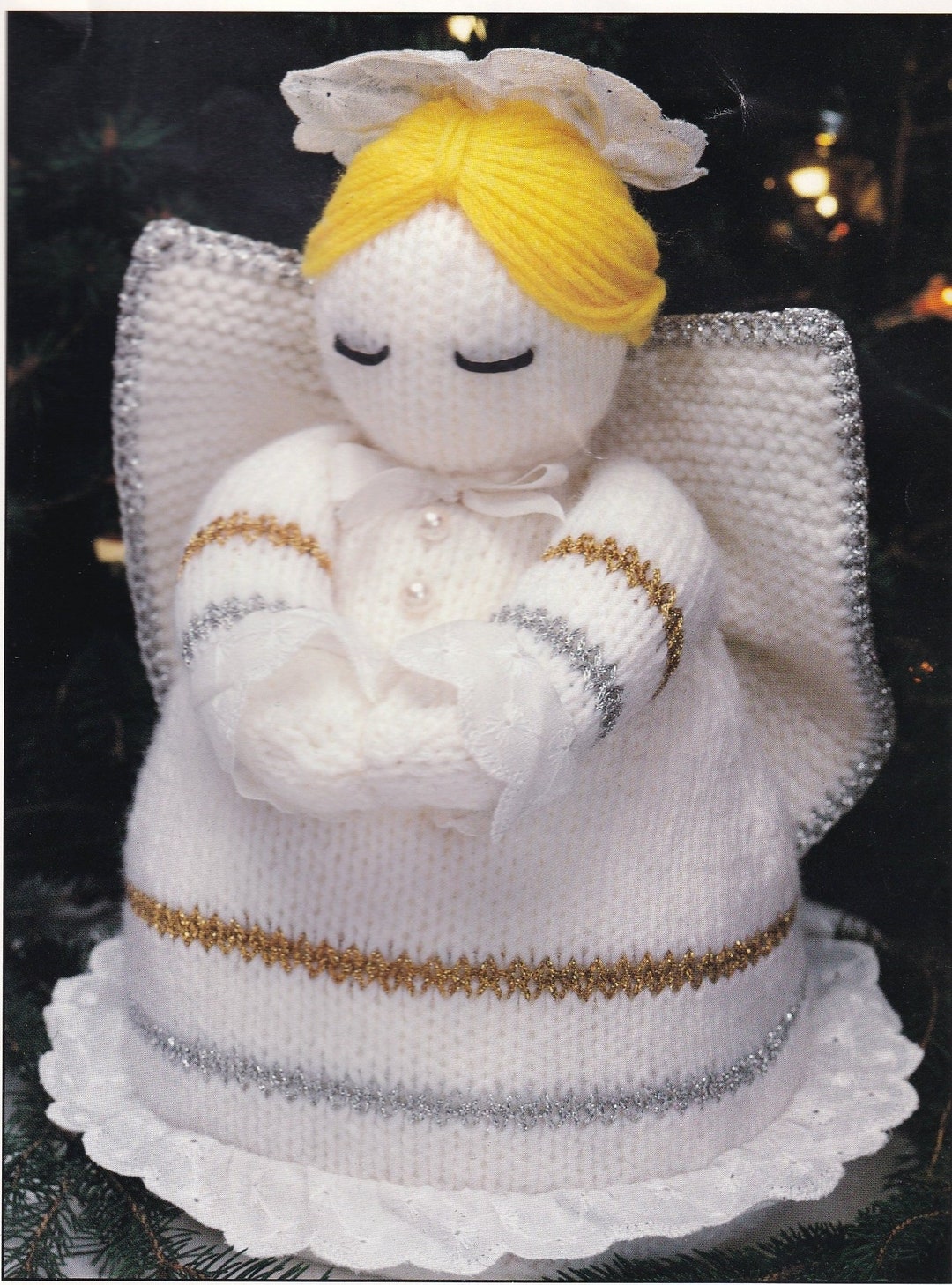 Knit and Crochet Digital Angel Centerpiece Pattern PDF - Etsy