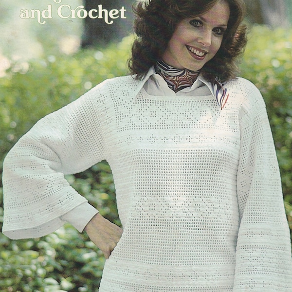 Filet Crochet Shirt - Etsy