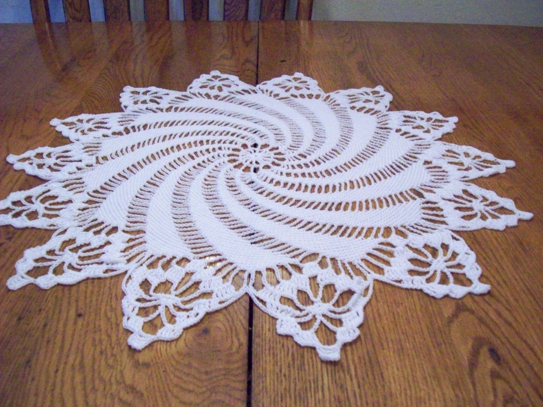Vintage PDF Pattern Crochet Pinwheel Doily in 3 Sizes Instant Download ...