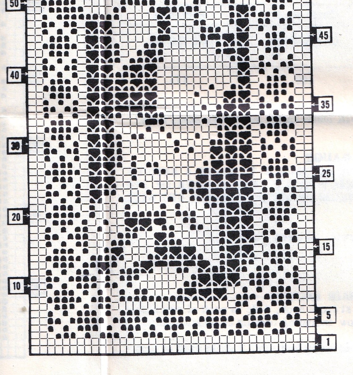 Vintage Filet Crochet Pattern for Deer Chair Set or Buffet Set | Etsy