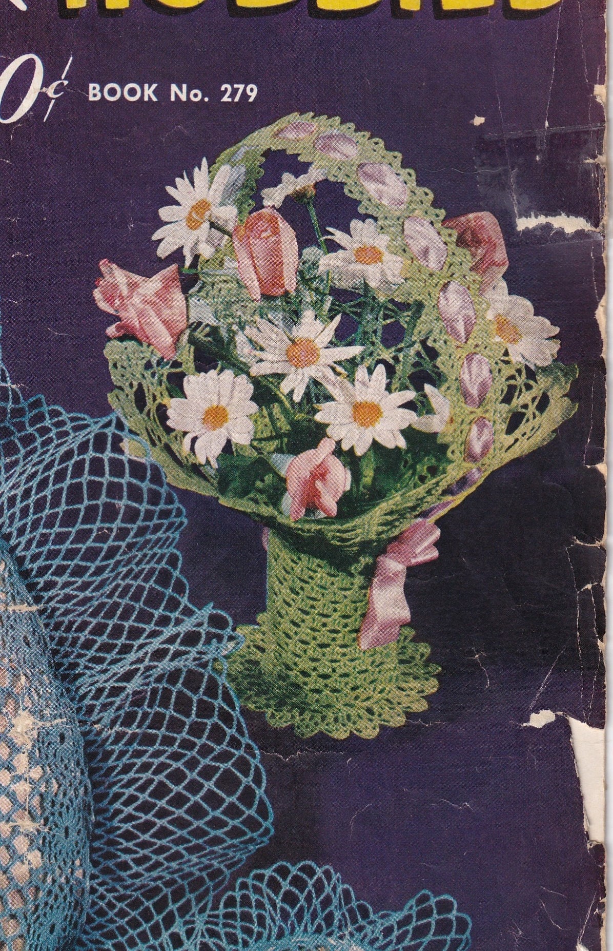 Vintage Crochet Flower Basket Pattern PDF - Etsy