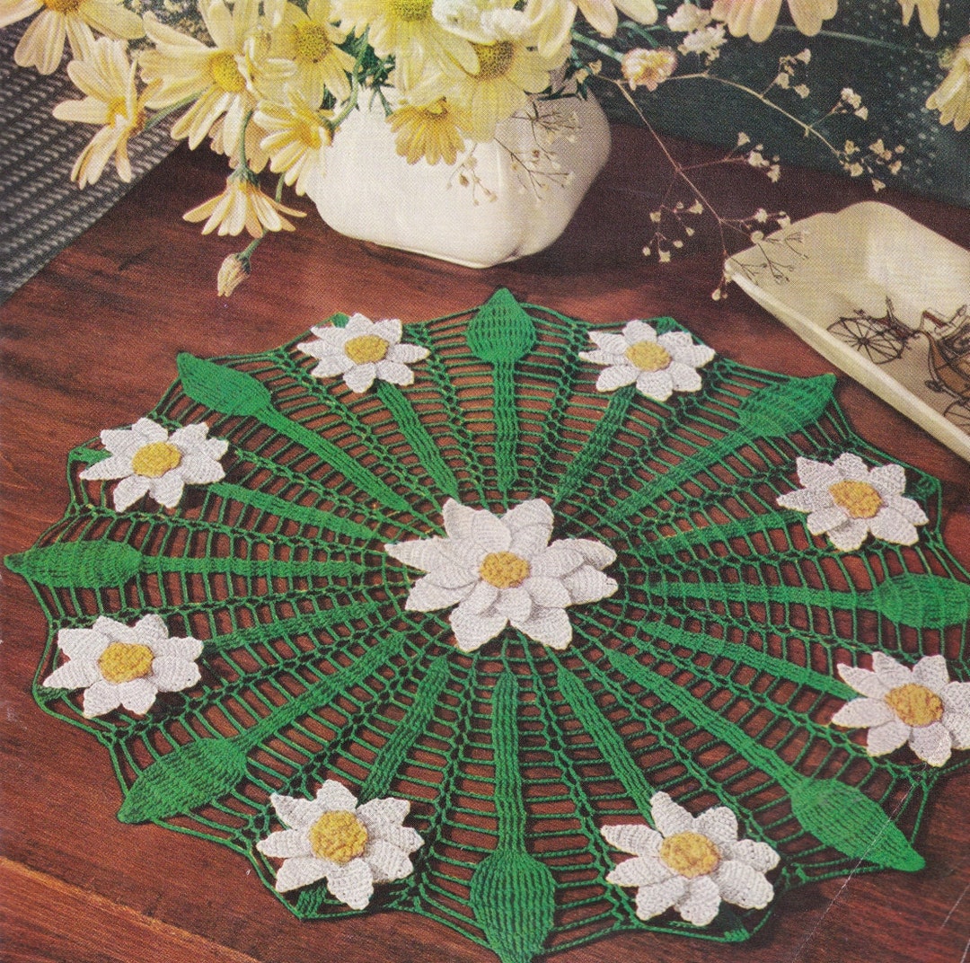 Vintage Crochet Digital Pattern for Daisy and Web Doily Pattern PDF - Etsy